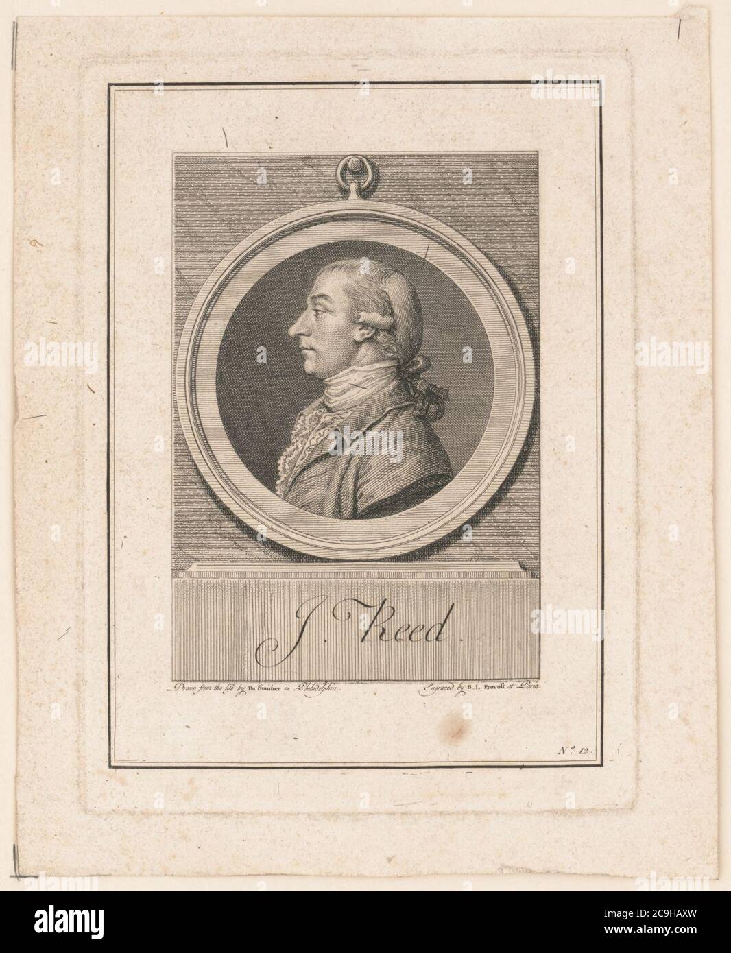 J. Reed - drawn from the life by Du Simitier in Philadelphia ; engraved ...