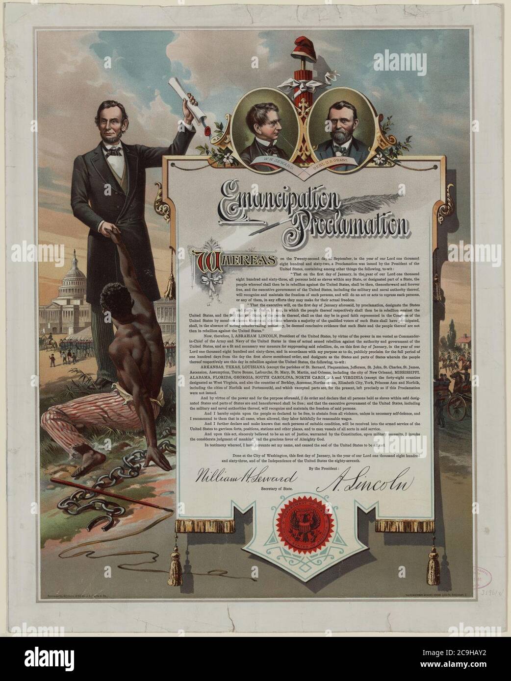 J. S. Smith & Co. copy of the Emancipation Proclamation Stock Photo - Alamy