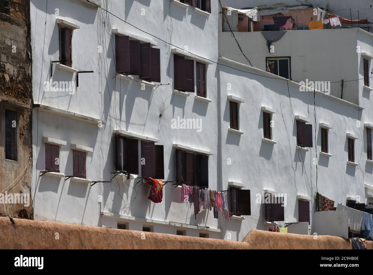 White wall old house in medina of Casablanca, Morocco Stock Photo - Alamy