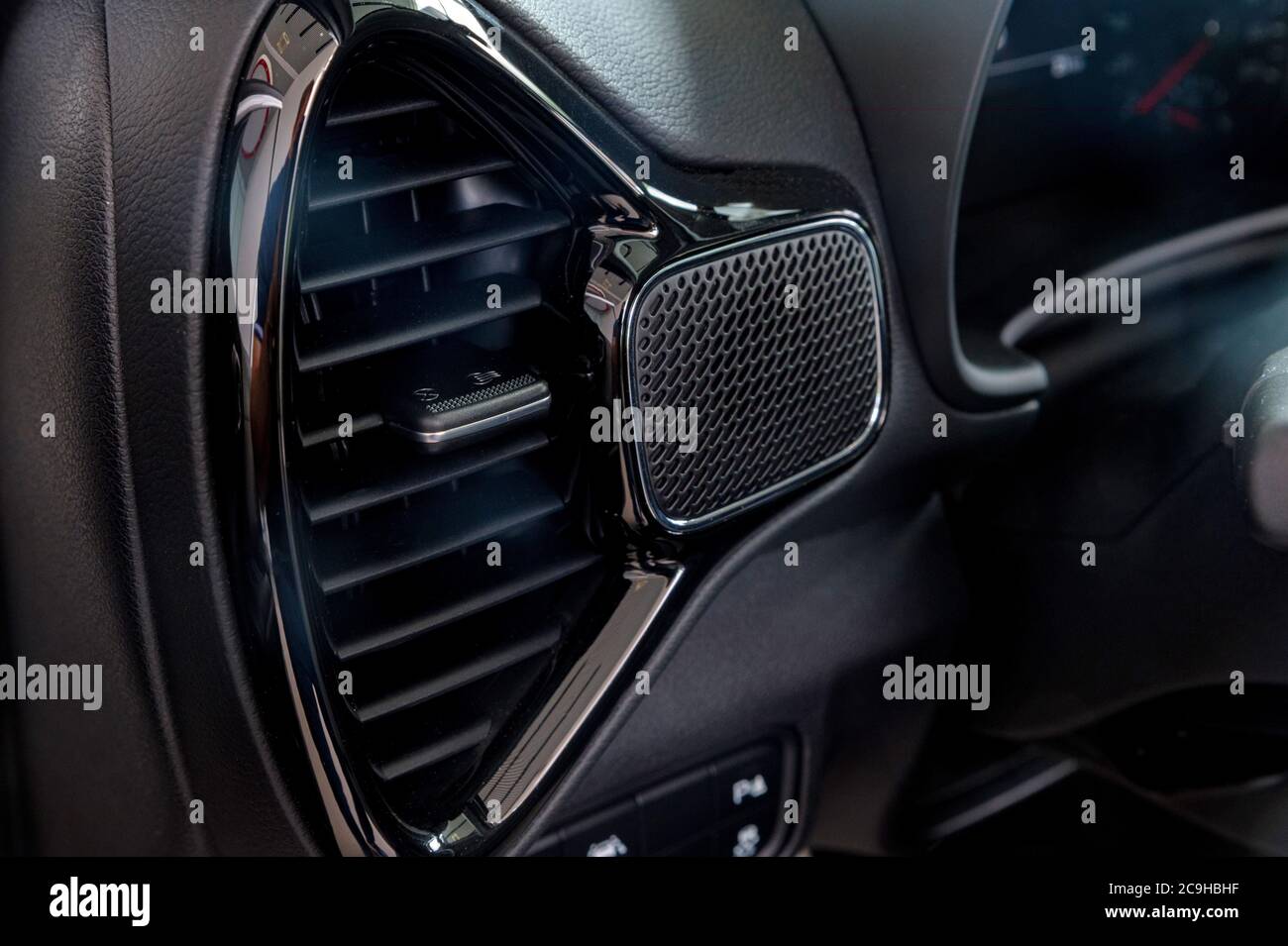Close up air duct in modern car, part of interior Stock Photo - Alamy