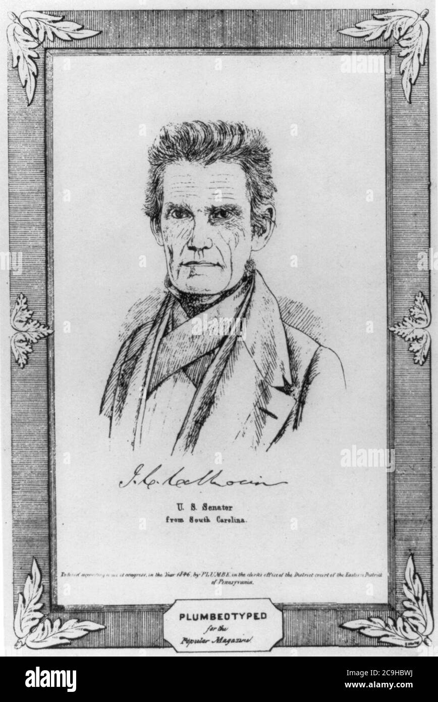 South carolina senator calhoun hi-res stock photography and images - Alamy