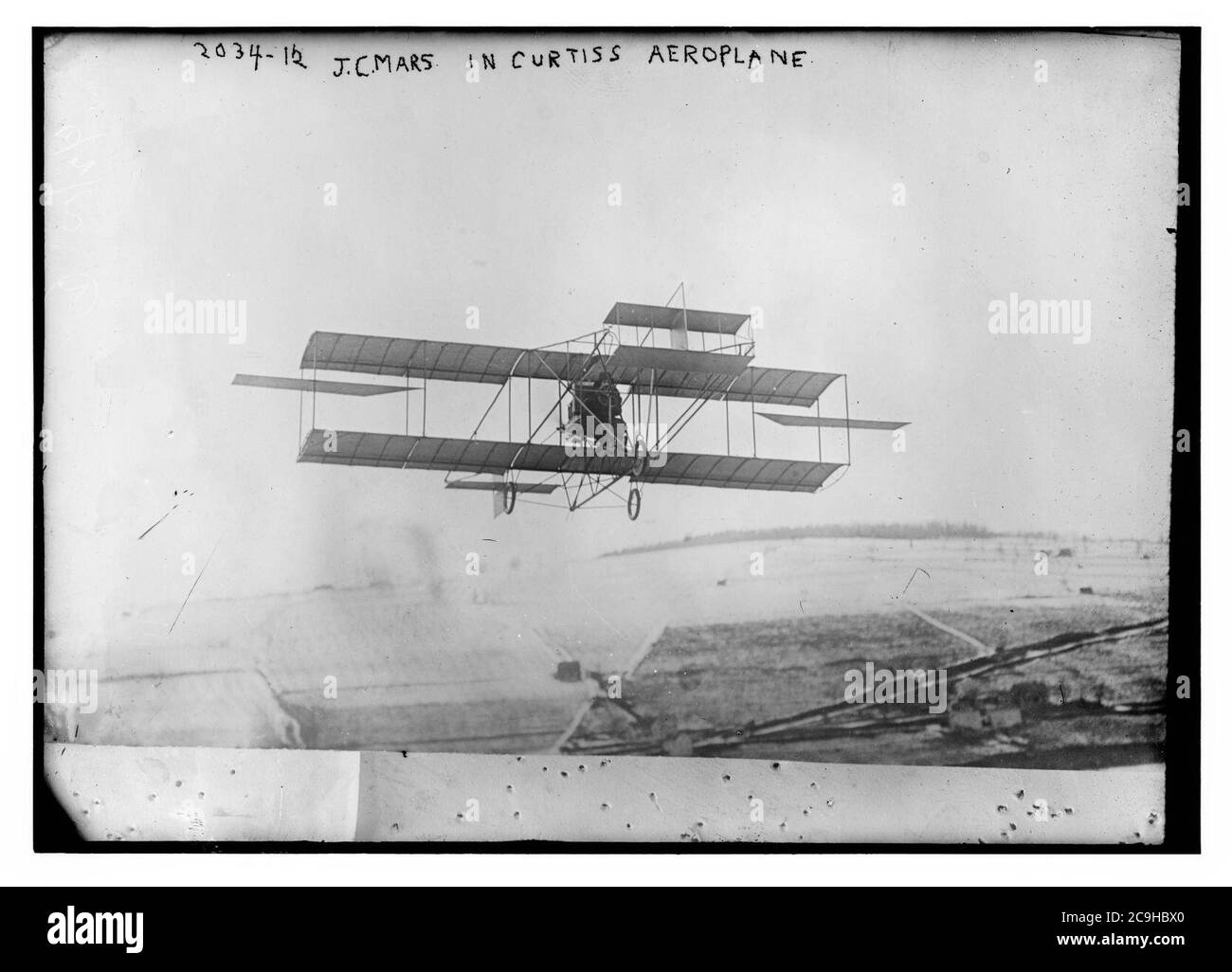 J.C. Mars in Curtiss Aeroplane Stock Photo - Alamy