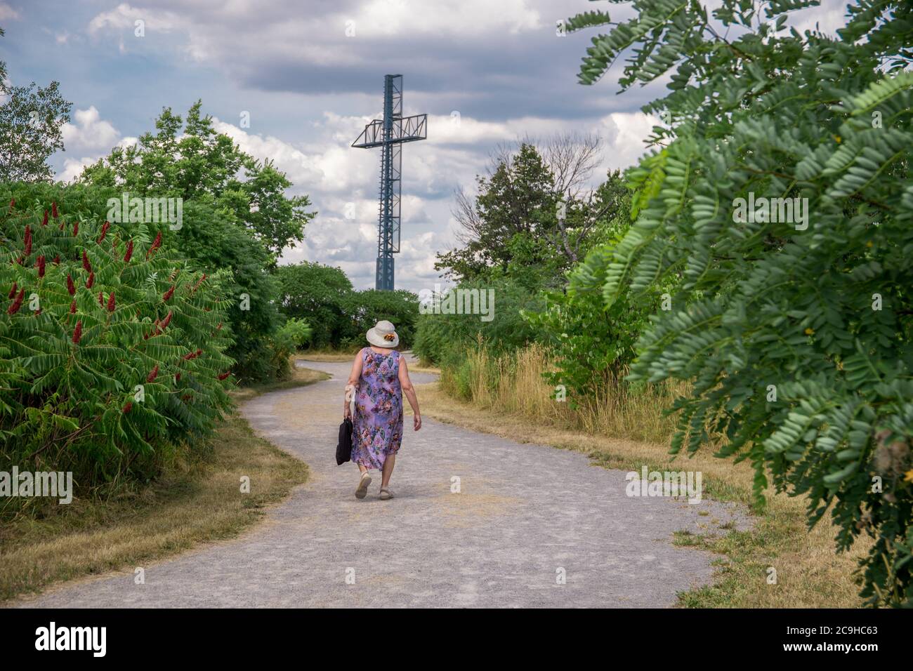 People walking on path in the park Stock Photo - Alamy