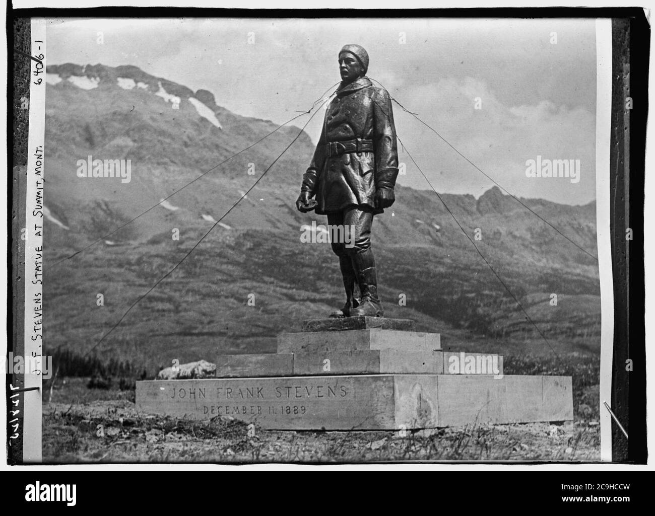 J.F. Stevens statue at Summit, Mont Stock Photo - Alamy