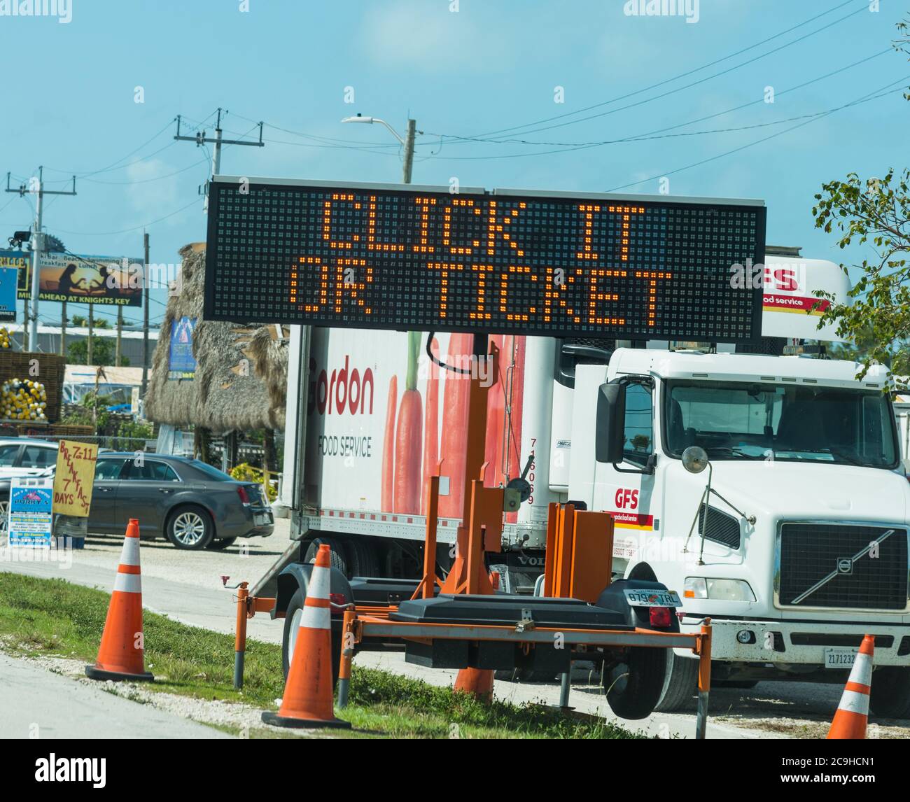 Florida, USA - February 20, 2019: Click it or ticket sign in Florida ...