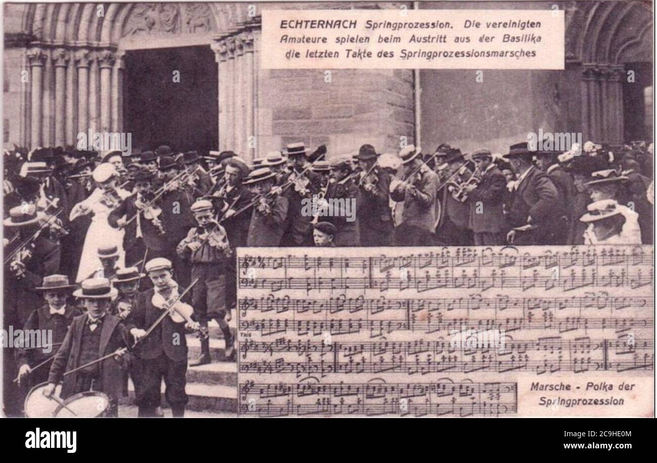 J.M. Bellwald, Echternach, Polka der Springprozession Stock Photo - Alamy