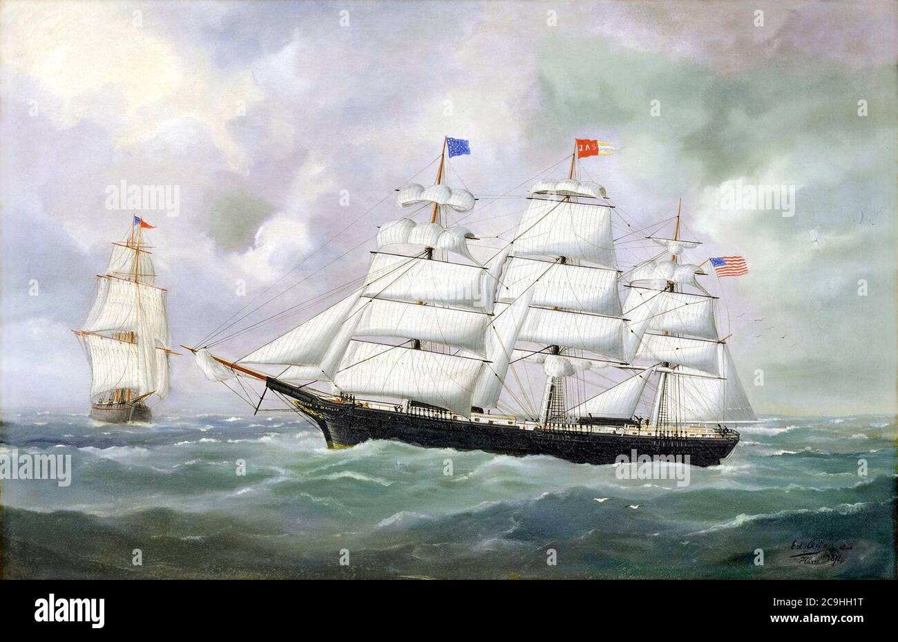 Jacob A. Stamler (1856 ship) by Adam (retouched Stock Photo - Alamy