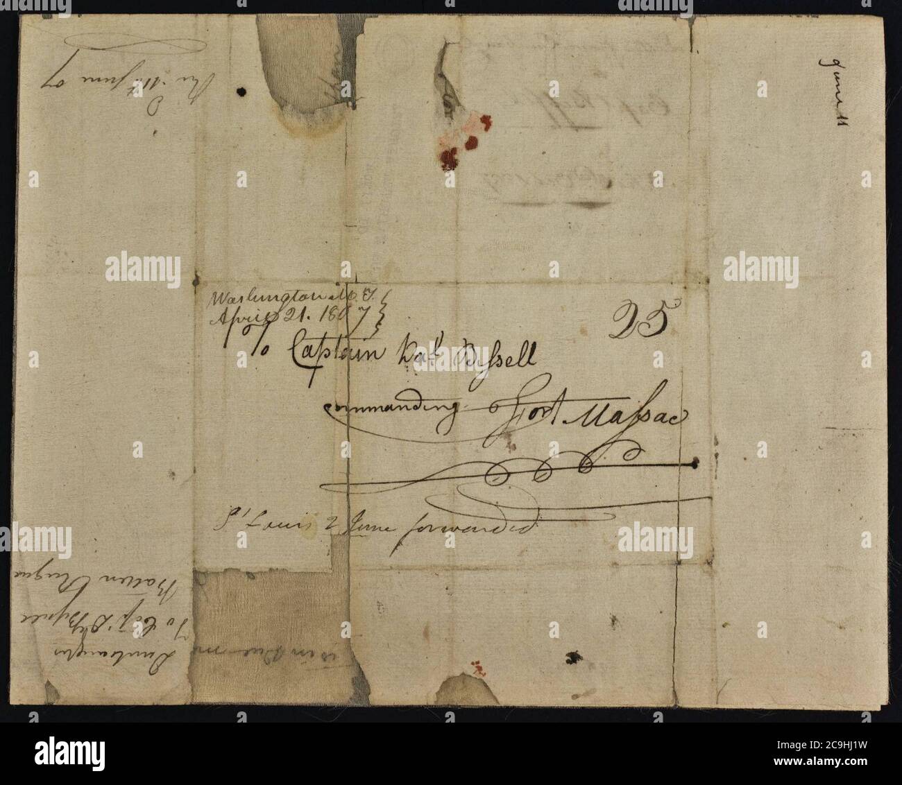 Jacob Dunbaugh letter to Daniel Bissell, 1807 Stock Photo - Alamy