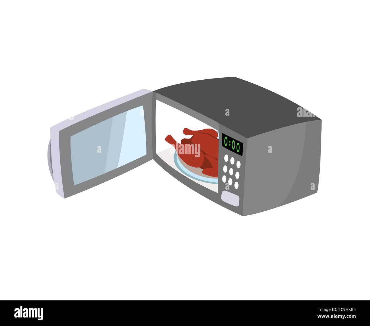 Open Microwave Clipart