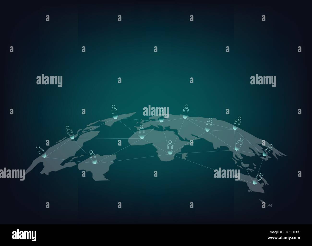 World map and personal icon in communication concepts Stock Vector ...