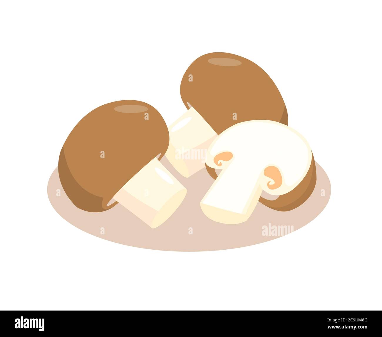 Whole mushrooms isolated on Stock Vector Images - Alamy
