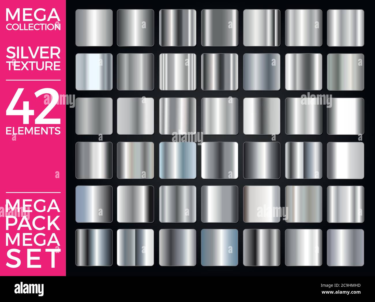 Metallic silver backgrounds Stock Vector Images - Alamy