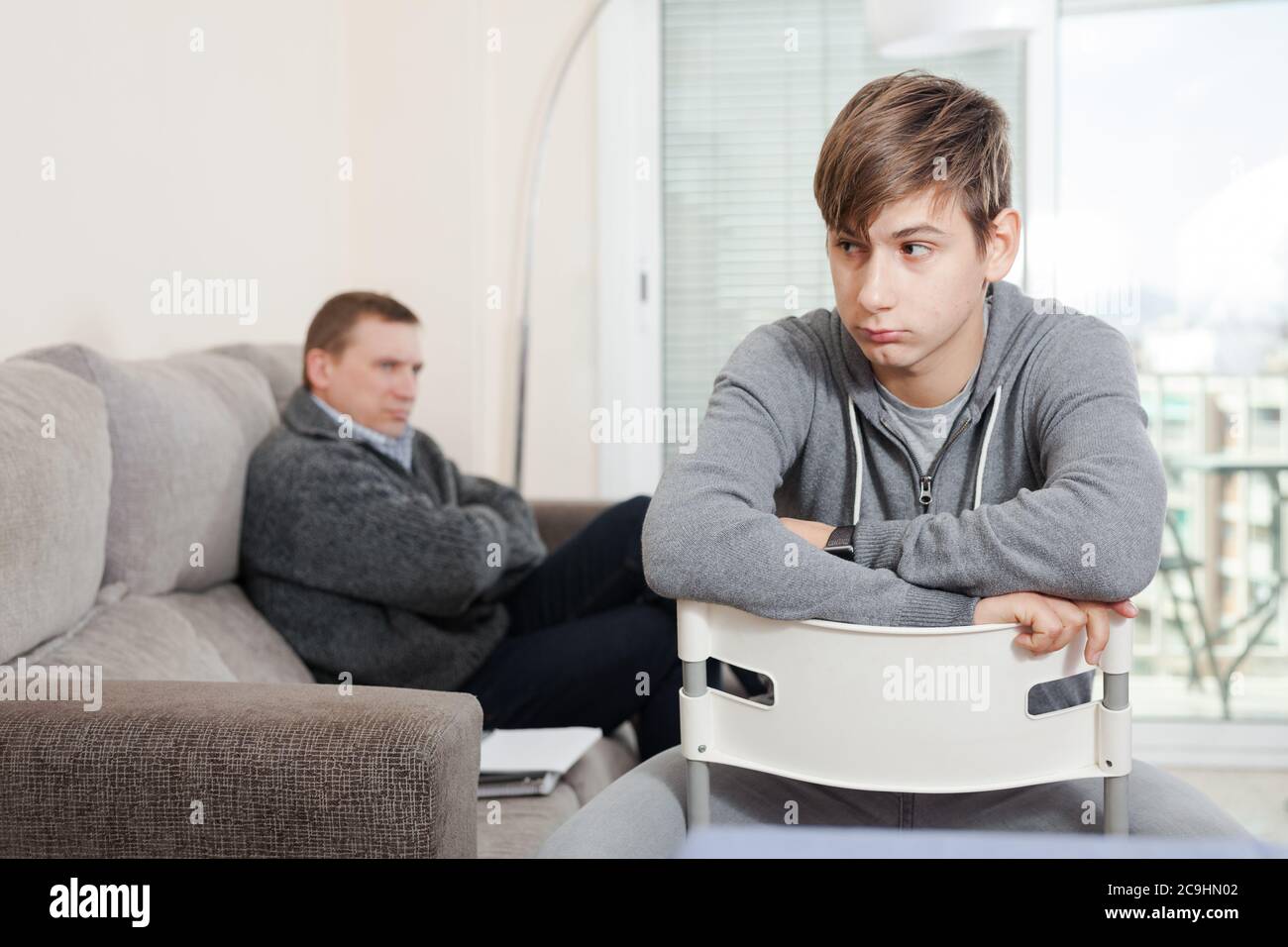 Father son angry offended hi-res stock photography and images - Alamy