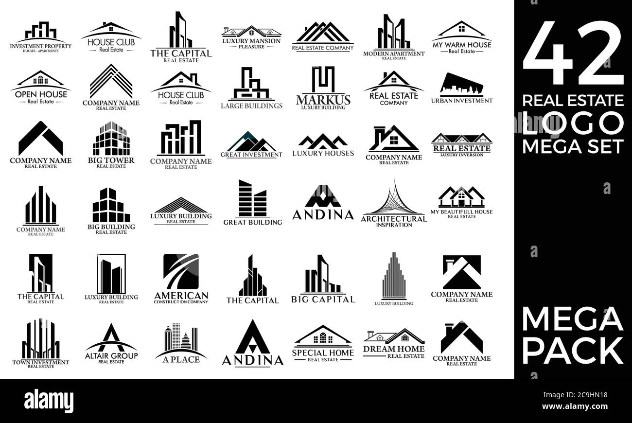 Mega real estate logo Stock Vector Images - Alamy