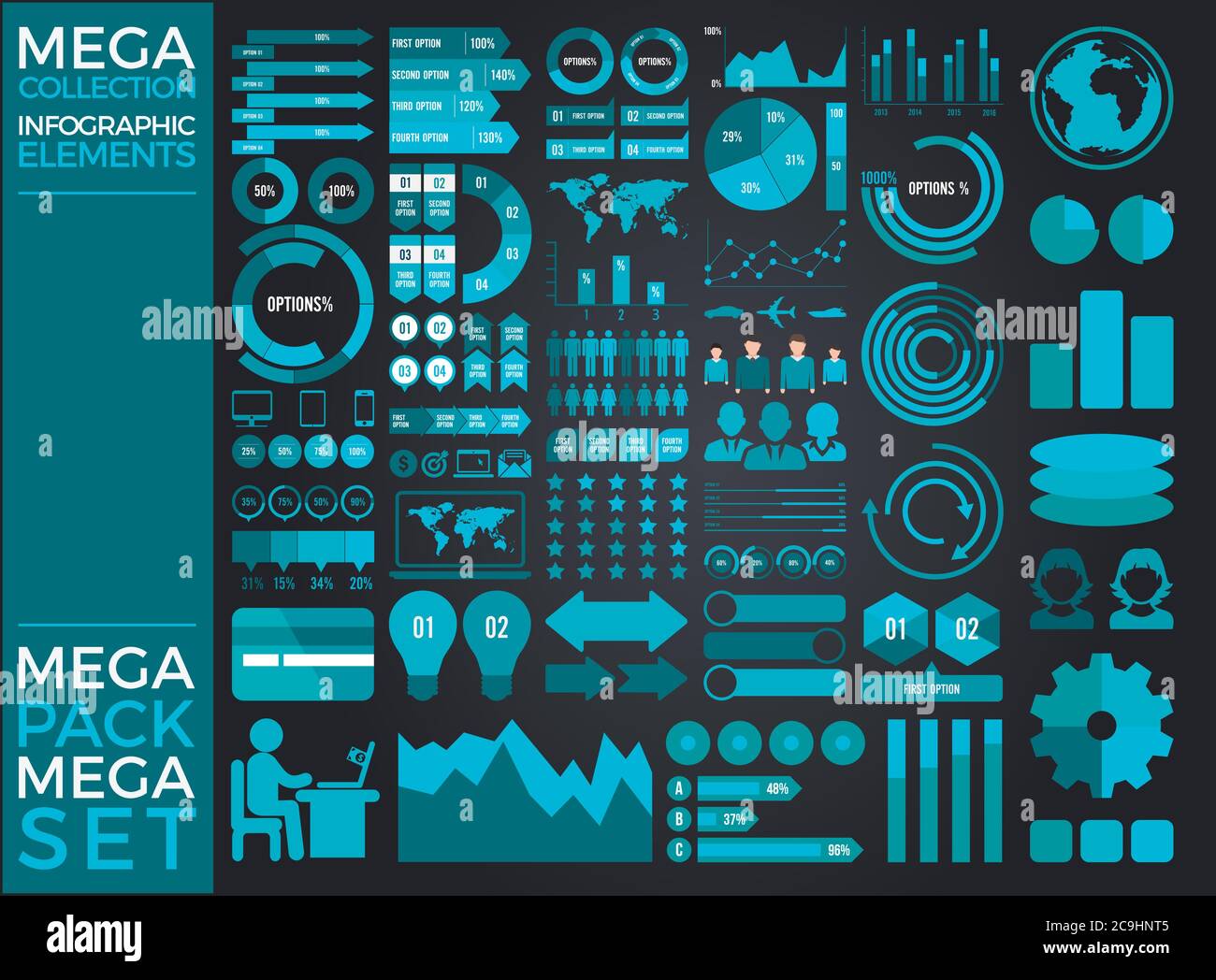 Collection and Set Infographic Elements Vector Design Eps 10 Stock ...
