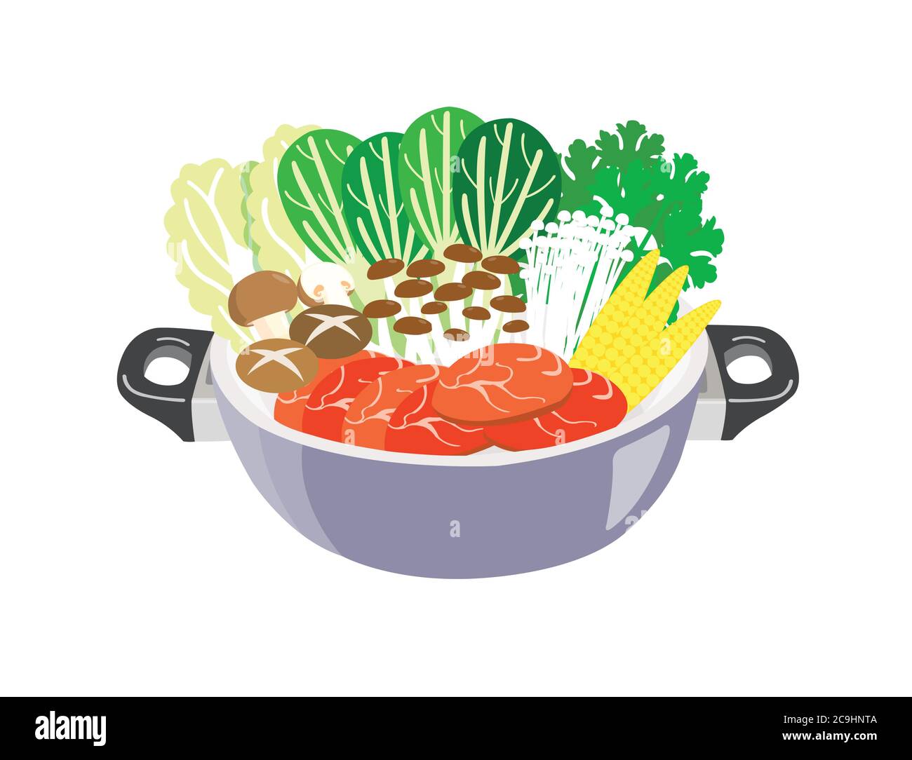 Shabu shabu beef salad Stock Vector Images - Alamy
