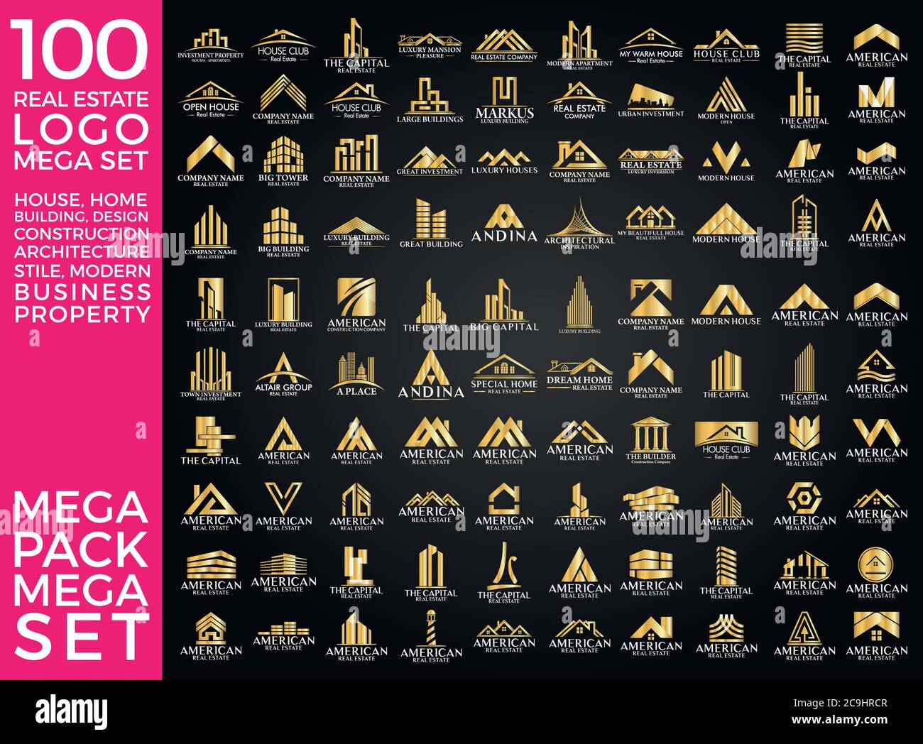 Mega Set and Big Group, Real Estate, Building and Construction Logo ...