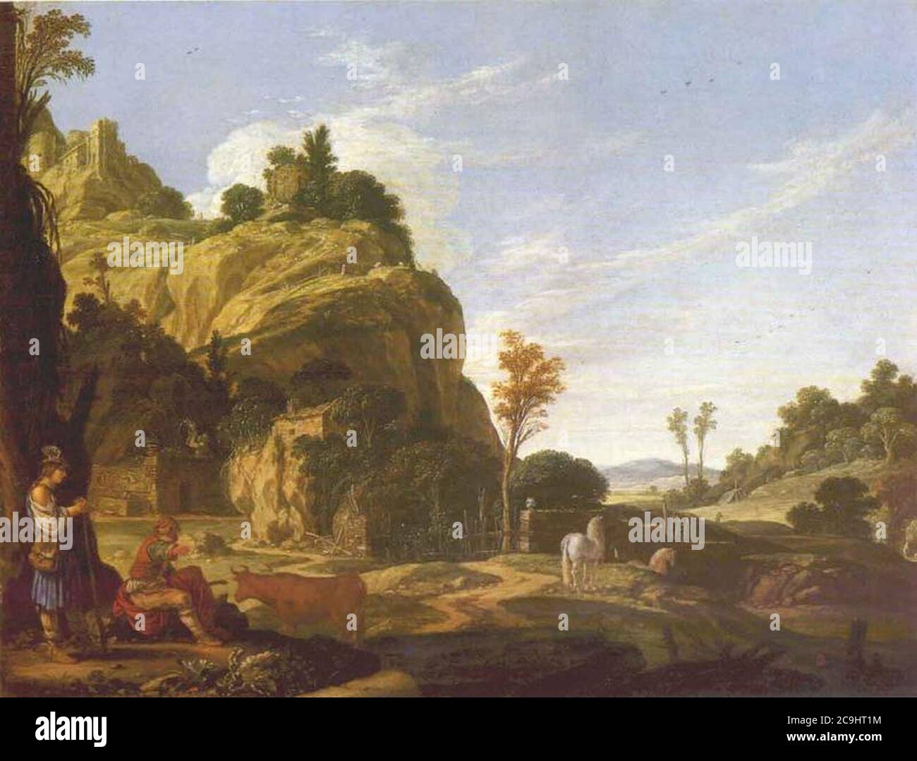 Jacob Symonsz. Pynas - Landscape with Mercury and Battus Stock Photo ...