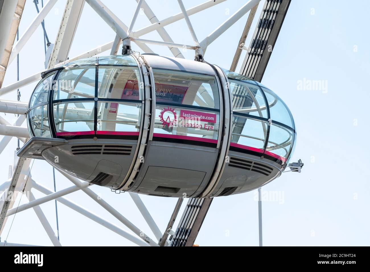 One of the 32 sealed and air conditioned ovoidal passenger capsules on ...