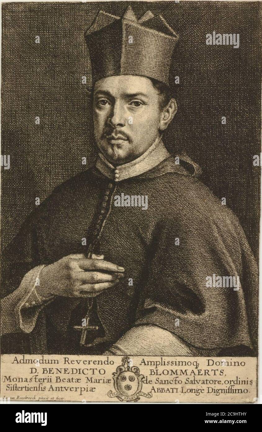 Jacob van Reesbroeck - Portrait of Cardinal Benedict Blommaerts Stock ...