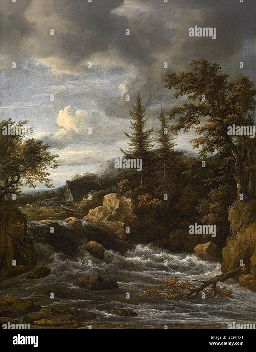 Jacob van Ruisdael - Waterfall in Norway Stock Photo - Alamy