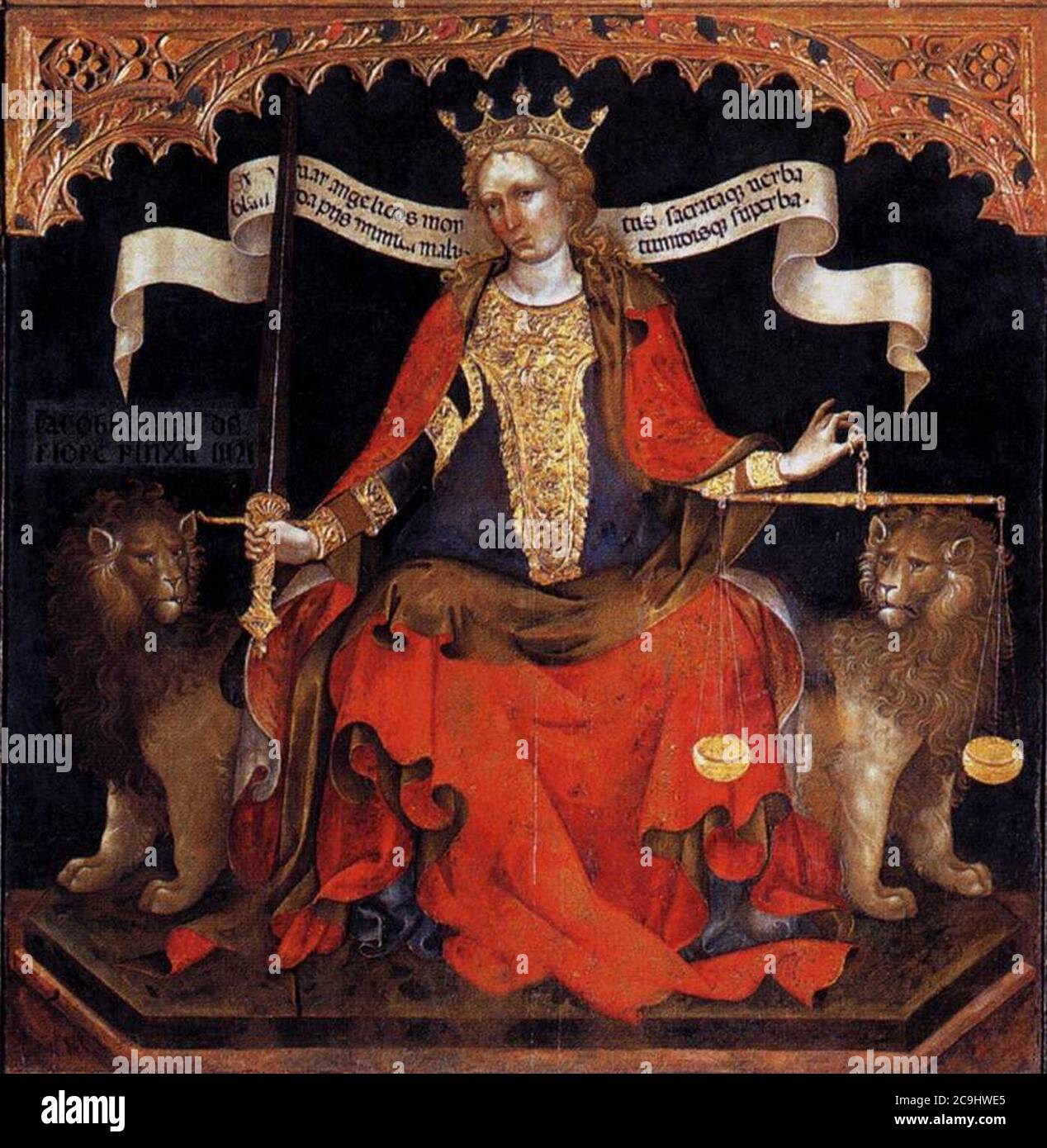 Jacobello Del Fiore - Justice between the Archangels Michael and ...