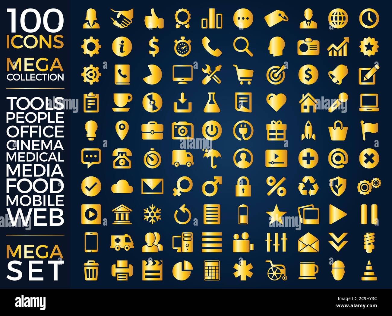 Set Of Icons, Quality Universal Pack, Big Icon Collection Vector Design ...