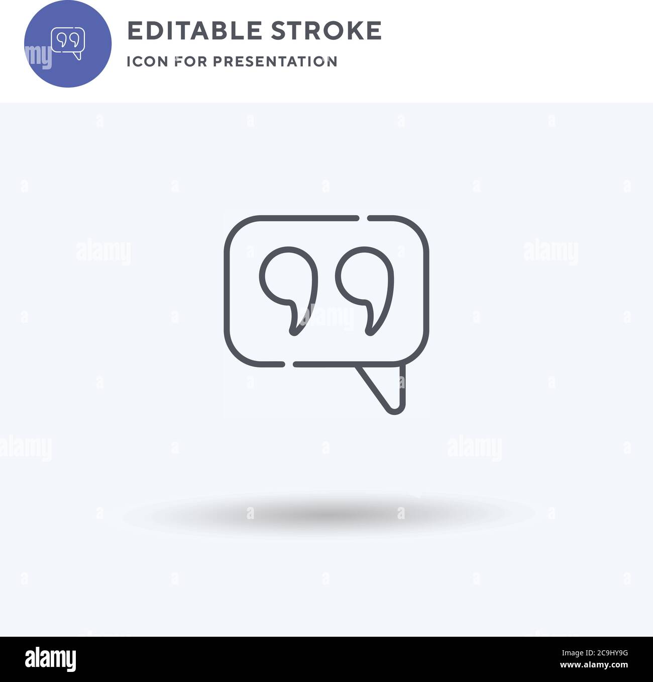 Inverted Commas icon vector, filled flat sign, solid pictogram isolated ...