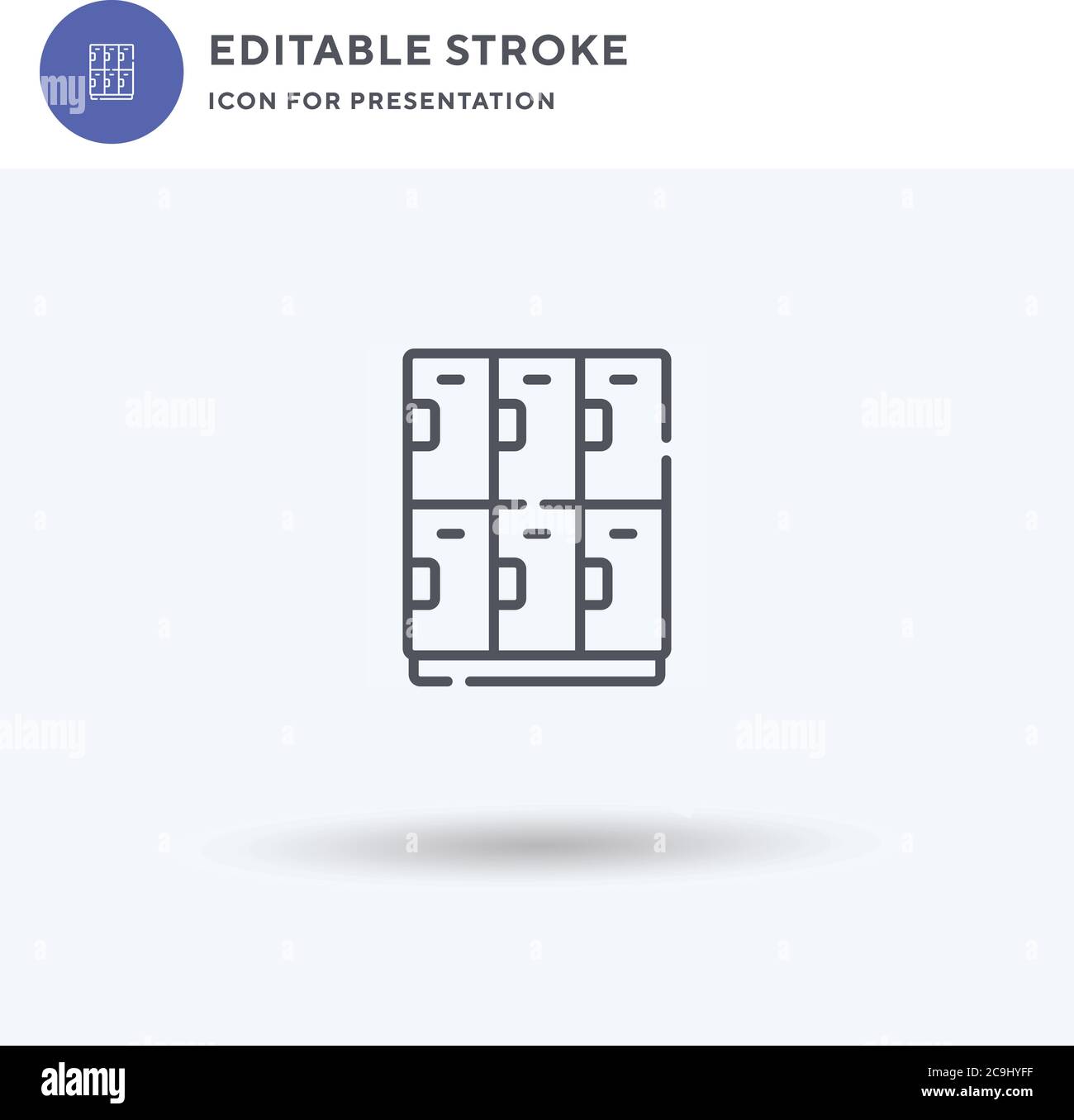 Locker icon vector, filled flat sign, solid pictogram isolated on white ... Locker icon vector, filled flat sign, solid pictogram isolated on white ...