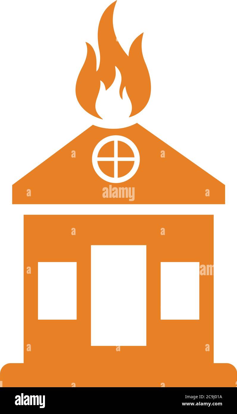 Burning house vector vectors hi-res stock photography and images - Alamy