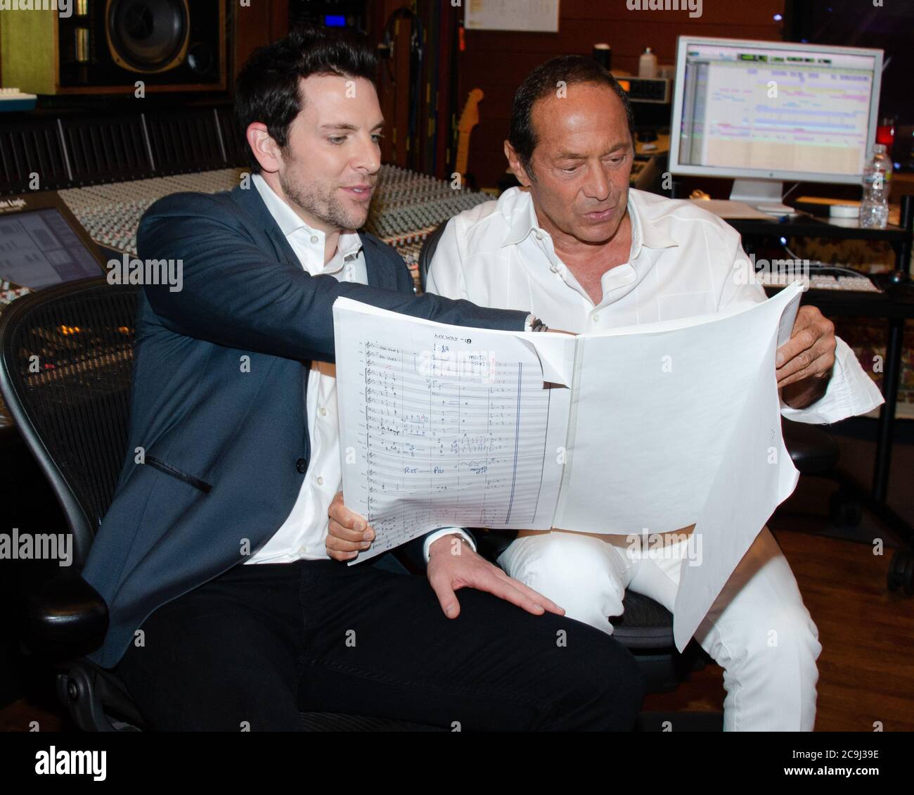 August 27, 2012: Chris Mann and Paul Anka for a Photocall at Conway ...