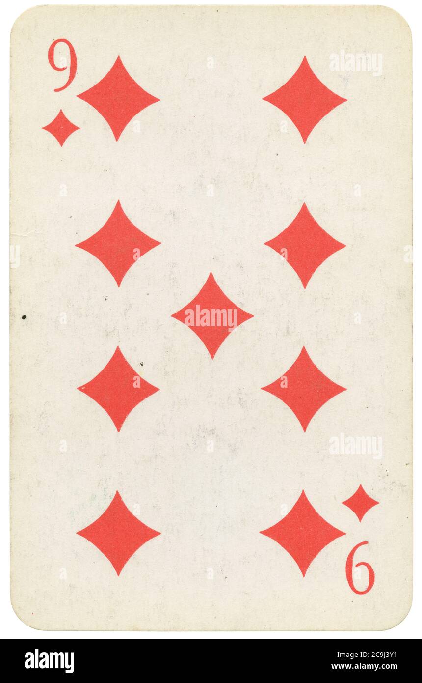 9 of diamonds card hi-res stock photography and images - Alamy