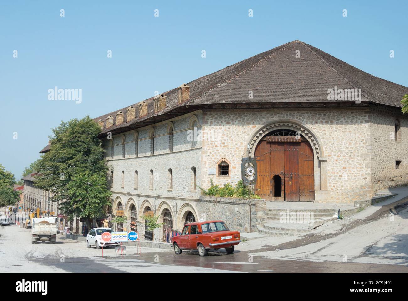 Shaki, Azerbaijan - Caravanserai Shaki. a famous historic site on the ...