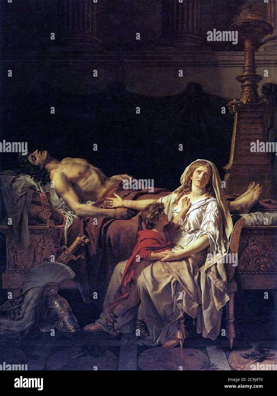 Jacques-Louis David- Andromache Mourning Hector Stock Photo - Alamy