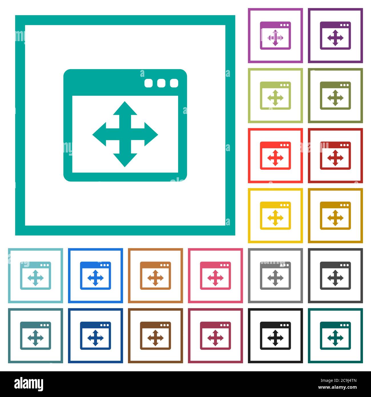 Move window flat white Cut Out Stock Images & Pictures - Alamy