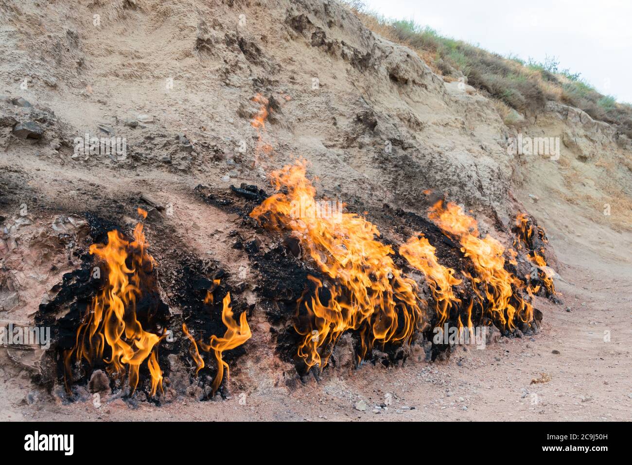 Baku, Azerbaijan - Yanar Dag in Baku, Azerbaijan. Yanar Dag is a ...