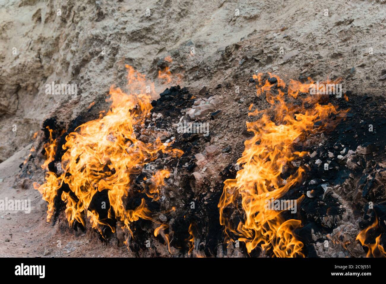 Baku, Azerbaijan - Yanar Dag in Baku, Azerbaijan. Yanar Dag is a ...