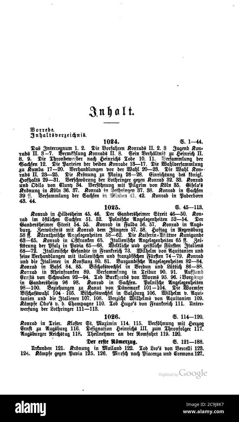 Jahrbücher Konrad II Band 1 008 Stock Photo - Alamy