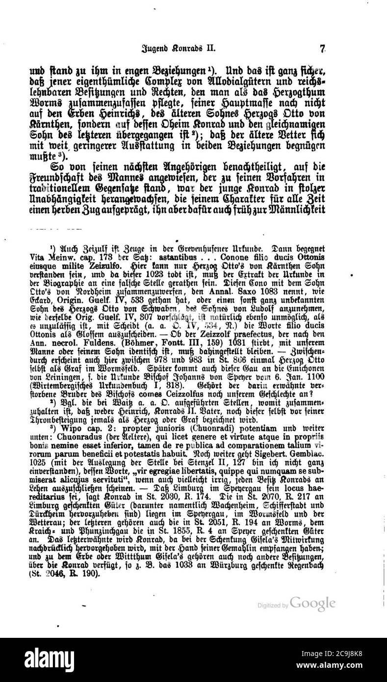 Jahrbücher Konrad II Band 1 018 Stock Photo - Alamy