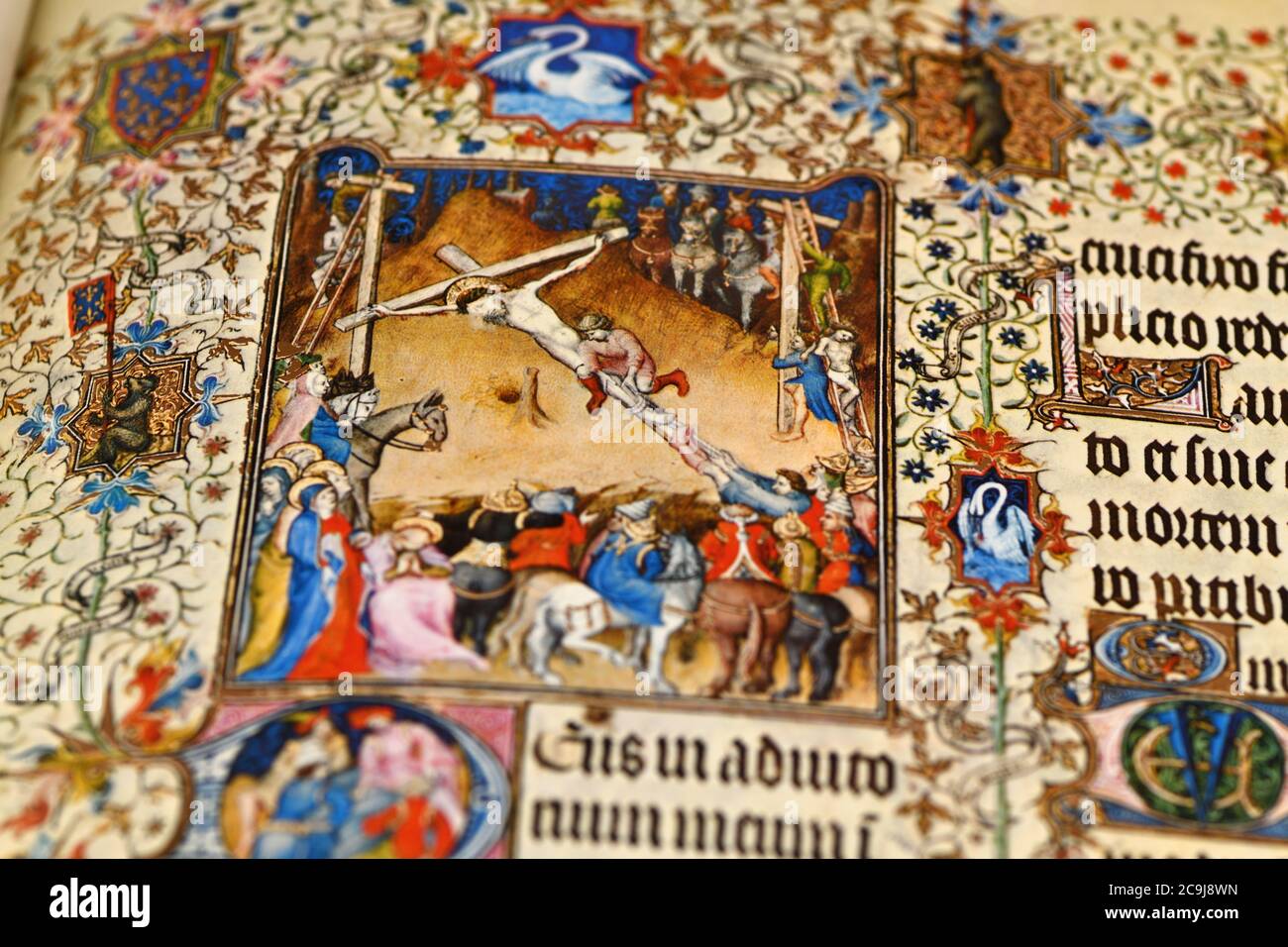 Detail of a facsimile page from Les Grande Heures de Jean Duc de Berry ...