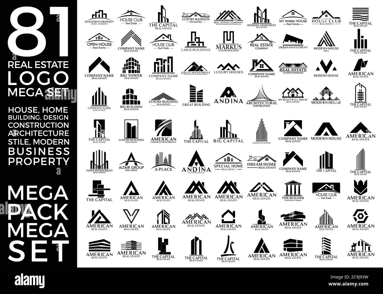 Mega Set and Big Group, Real Estate, Building and Construction Logo ...