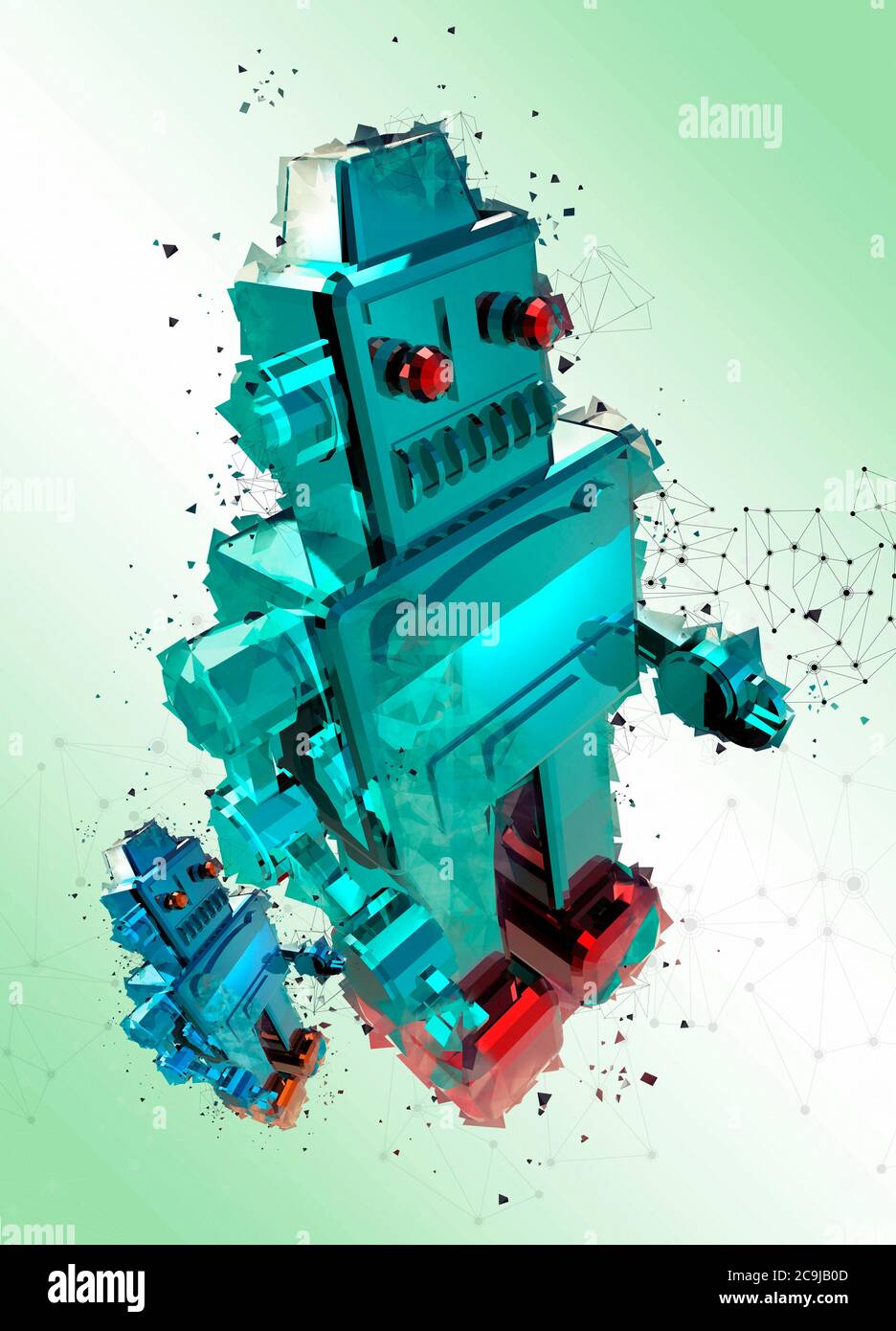 Toy robot, illustration Stock Photo - Alamy