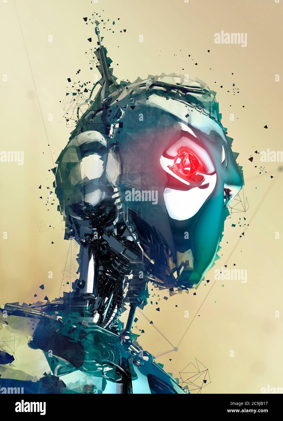 Android head, illustration Stock Photo - Alamy