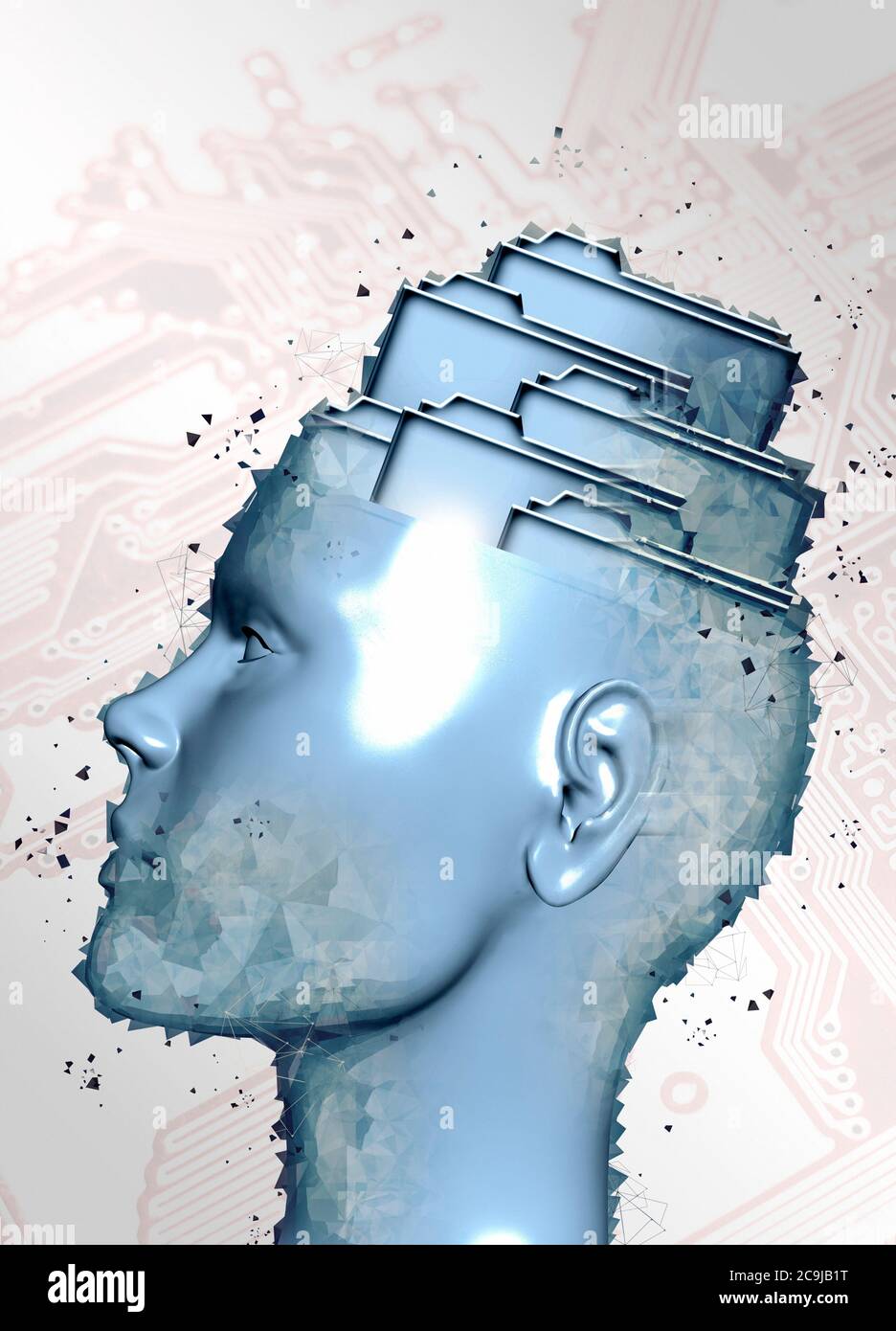 Android head, illustration Stock Photo - Alamy