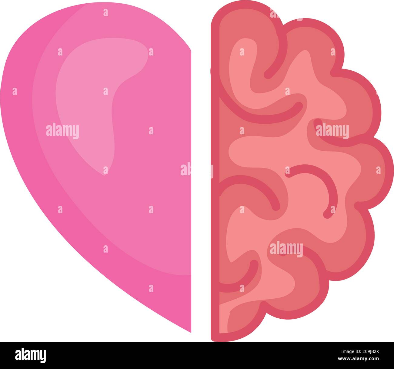 half brain and heart, conflict between emotions and rational thinking ...