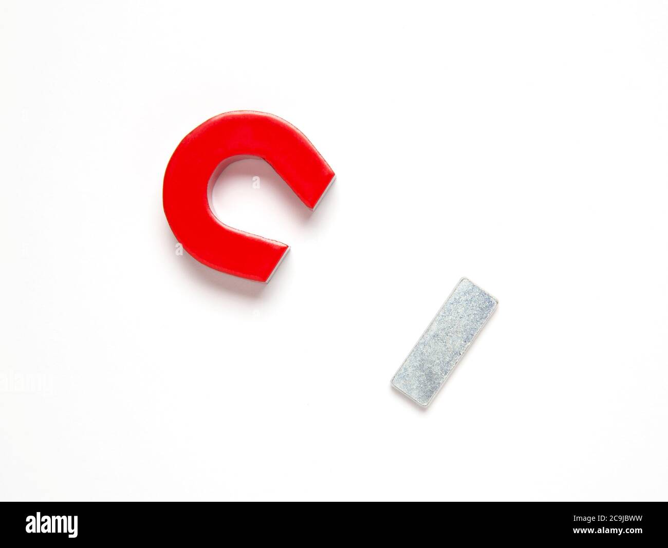 Magnet in two separate parts Stock Photo - Alamy