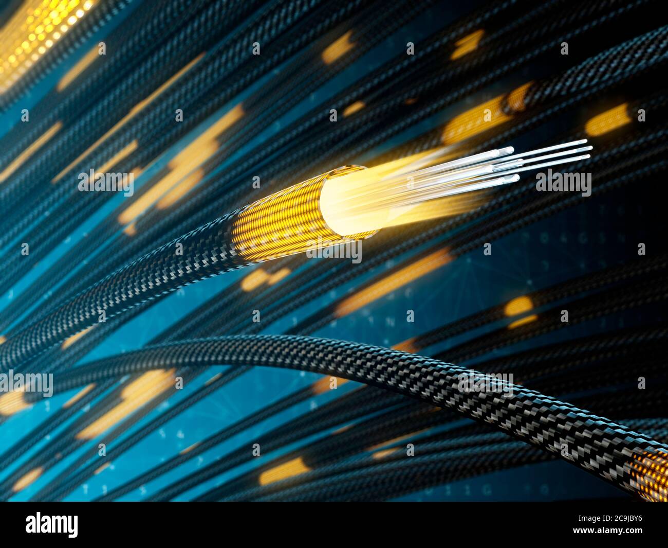 3d Illustration Fiber Optic Cable High Resolution Stock Photography and ...