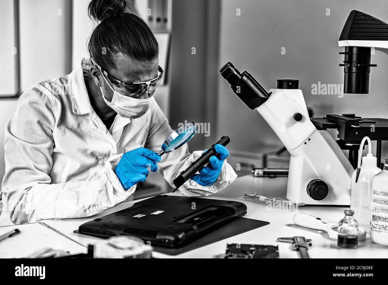 Forensic Science Data. Forensic analyst examining laptop computer Stock ... Forensic Science Data. Forensic analyst examining laptop computer Stock ...