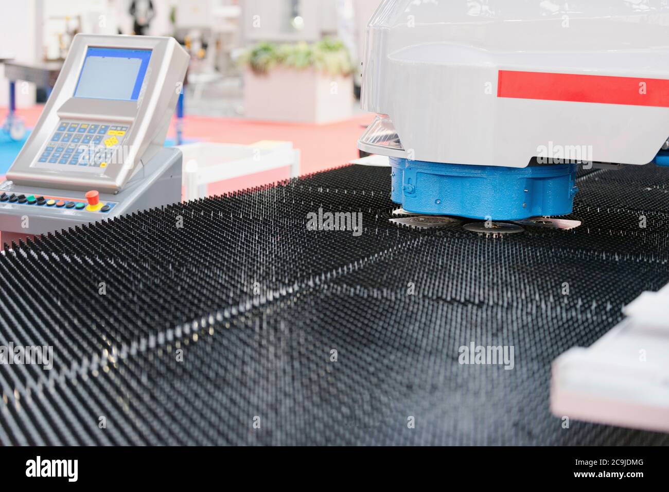 Automated metal punching and cutting machine with control panel Stock ...