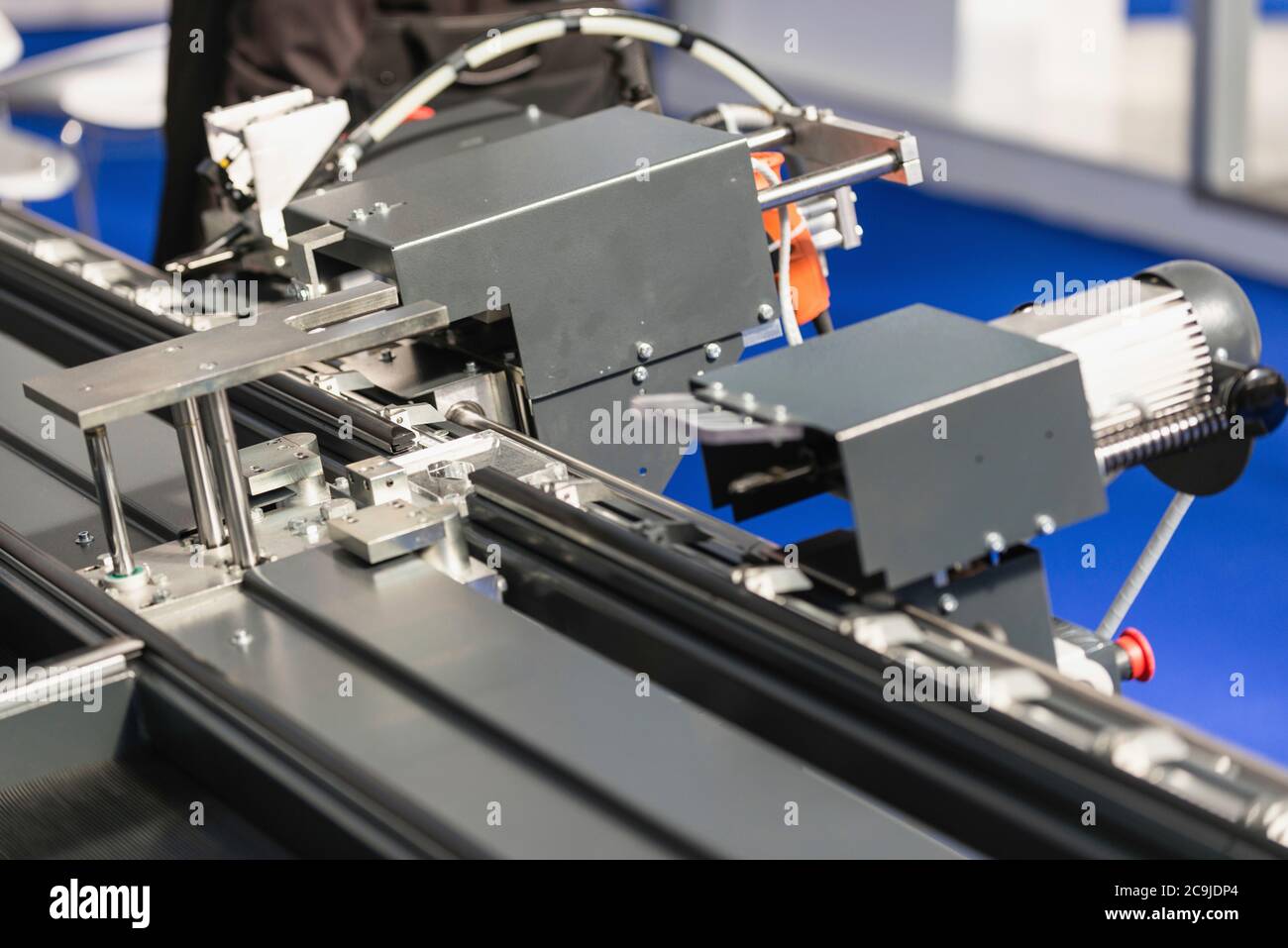 Assembly station for PVC windows and doors Stock Photo - Alamy